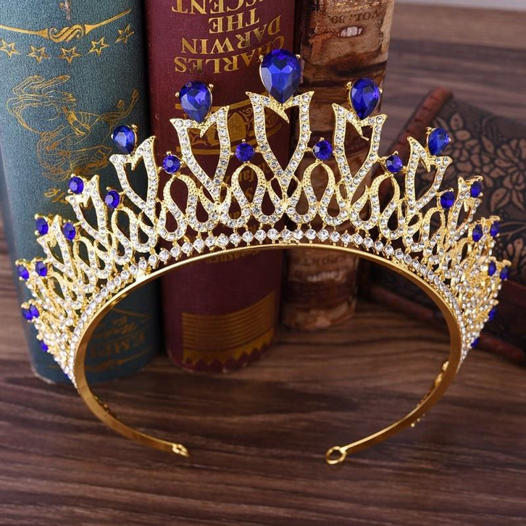 European Monarch Crystal Wedding Queen Crown Tiaras – Innovato Design