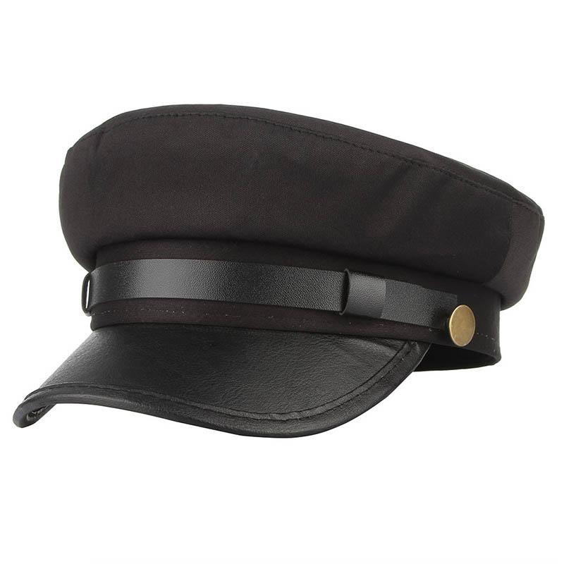 Classic Flat Top Army Military Hat with Large Buttons and Polyurethane ...
