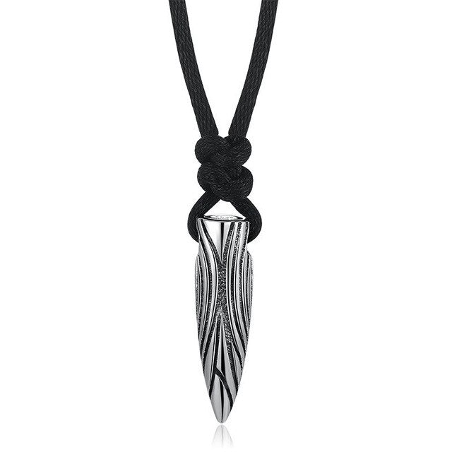 Bullet 925 Sterling Silver Vintage Hip-hop Rock Biker Pendant Necklace ...