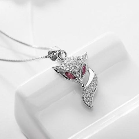 Sterling Silver Fox Pendant Charm Necklace – Innovato Design