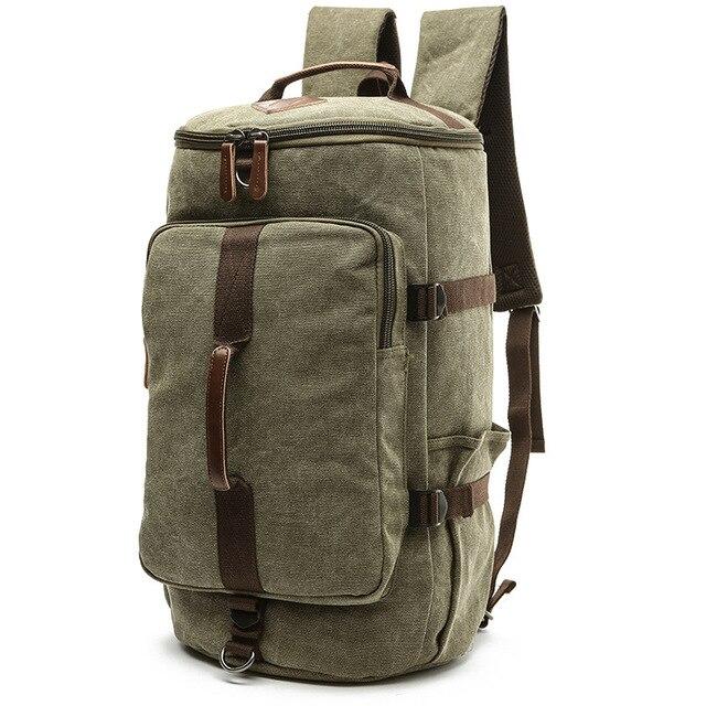 Multifunction Waterproof Canvas Leather Backpack for Men – Innovato Design