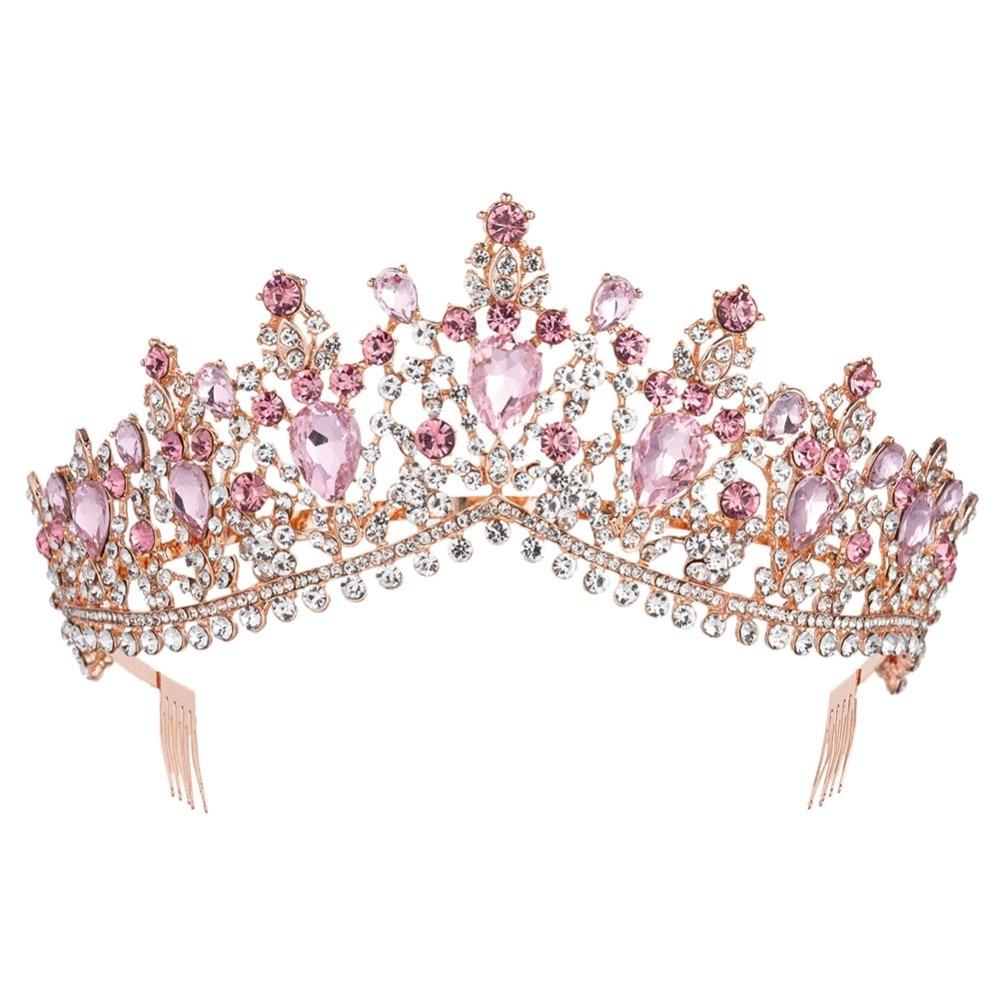Luxury 8 Color Tiara Crown with Zircon Crystals for Women – Innovato Design